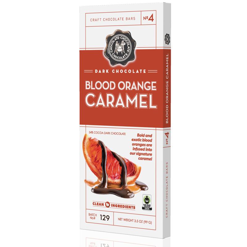 NO 4 - Dark Blood Orange Caramel Bar 3.5 OZ – Chocolate Chocolate ...